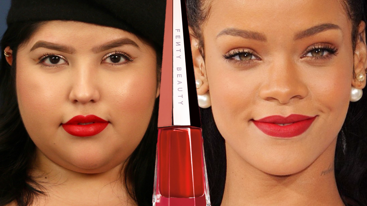 We tried Fenty's "Uncensored" red liquid lipstick on 6 skin tones