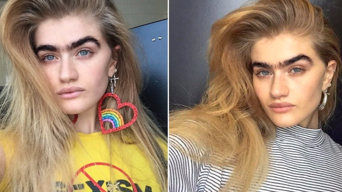 This model's unibrow will make you want one of your own