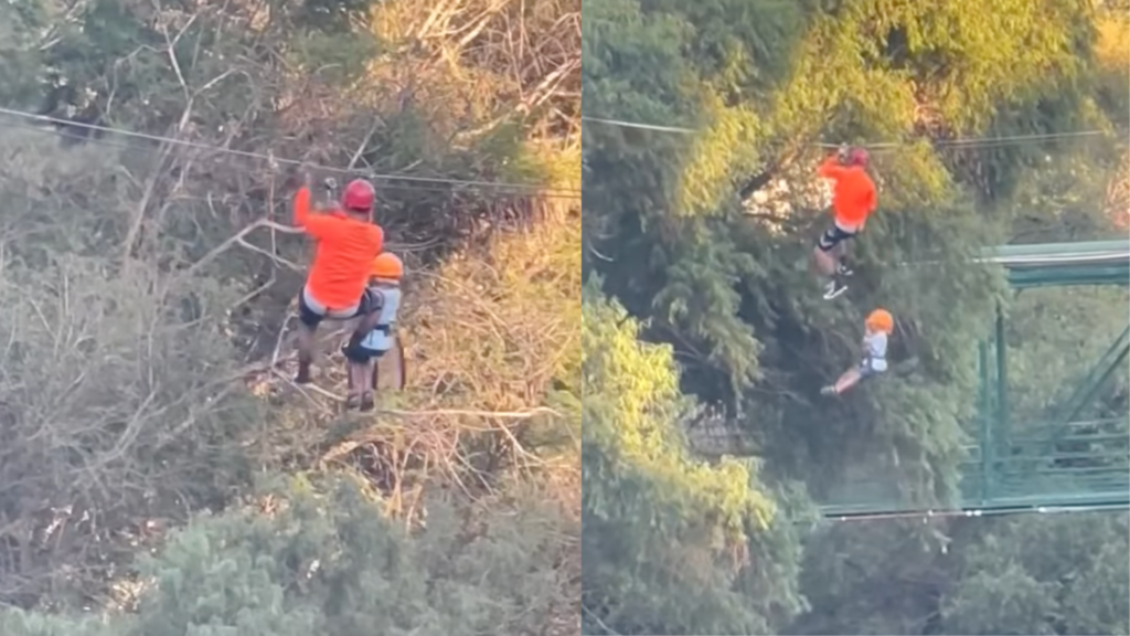 Shocking Video Shows 6-Year-Old Boy Fall 40 Feet Off Amusement Park Zipline