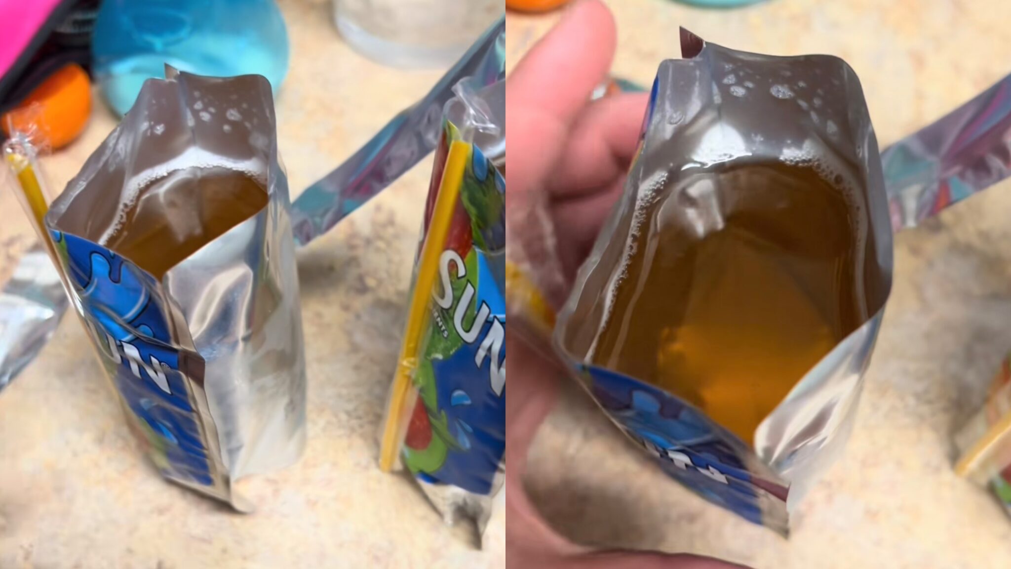 Mom Finds Disgusting Debris Floating in Toddler's Capri Sun Pouch