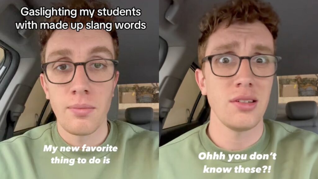 Teacher 'Gaslights' Students With His Made-Up Gen Z Slang Words