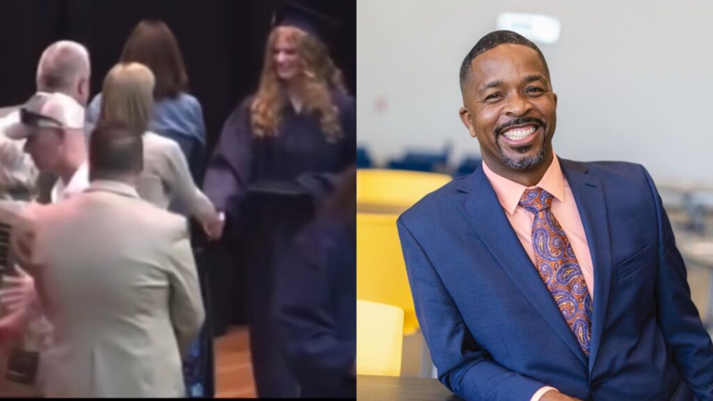 'Racist' Dad Appears To Stop Daughter From Touching Black Superintendent at HS Graduation