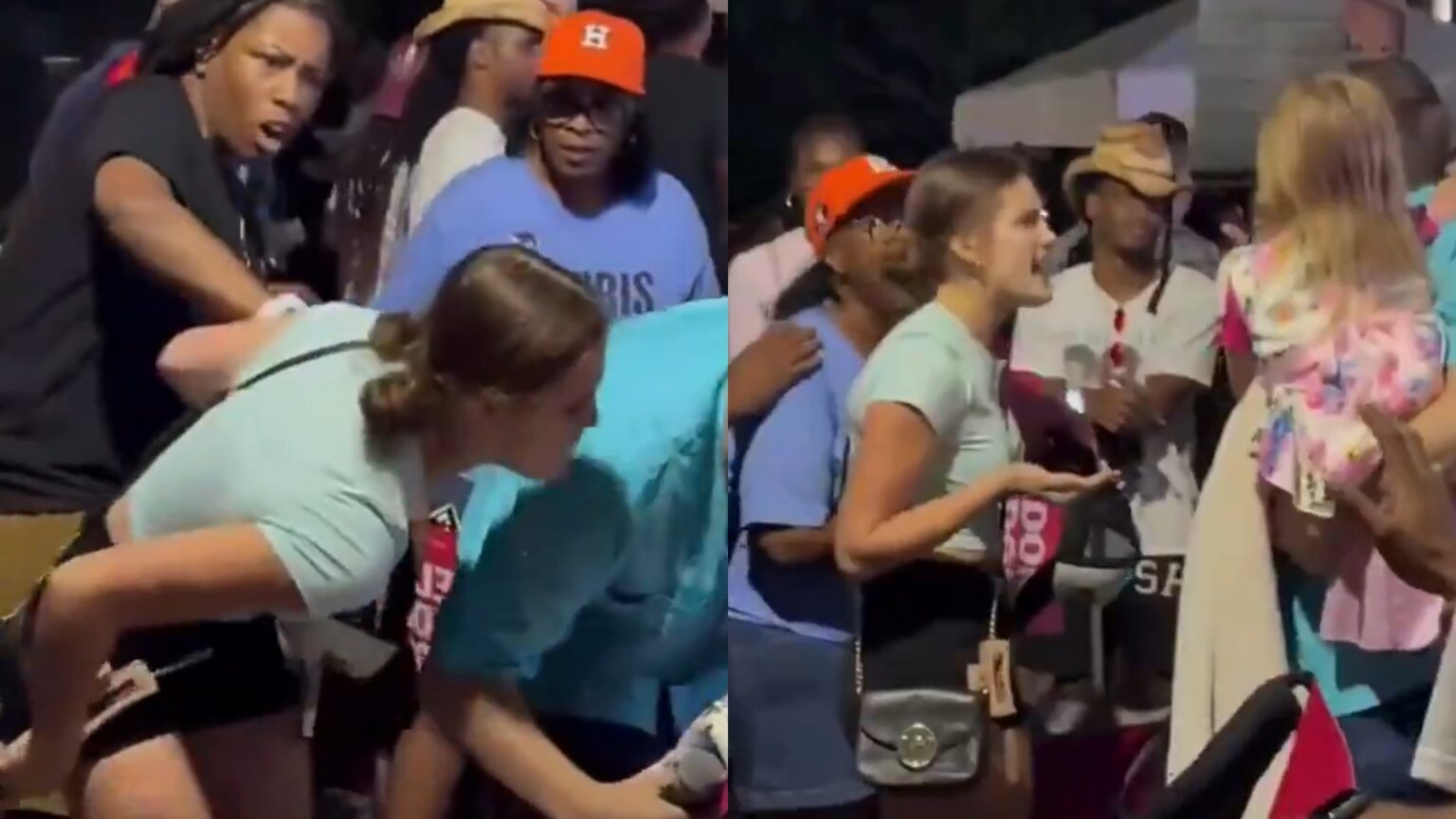 Woman Allegedly Screamed at Child in Stroller at Harris Rally