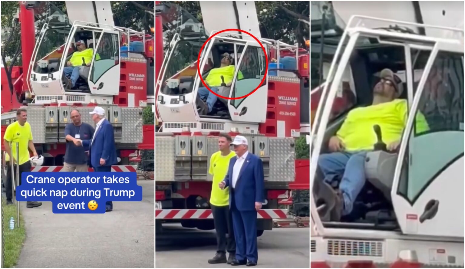 Crane Operator Falls Asleep During White House Job for Trump