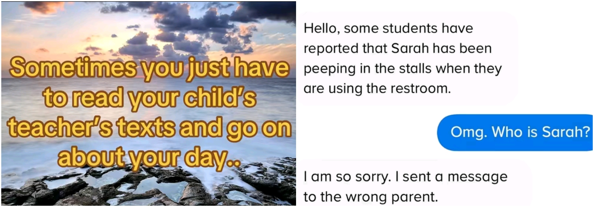 School Sends Wrong Parent Text About Child Peeping in Bathroom