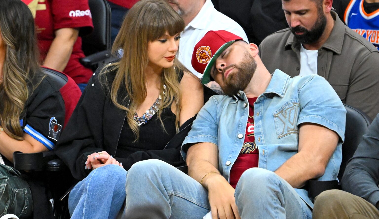 Travis Kelce Called 'Frat Boy' for Chugging Beer at NBA Game